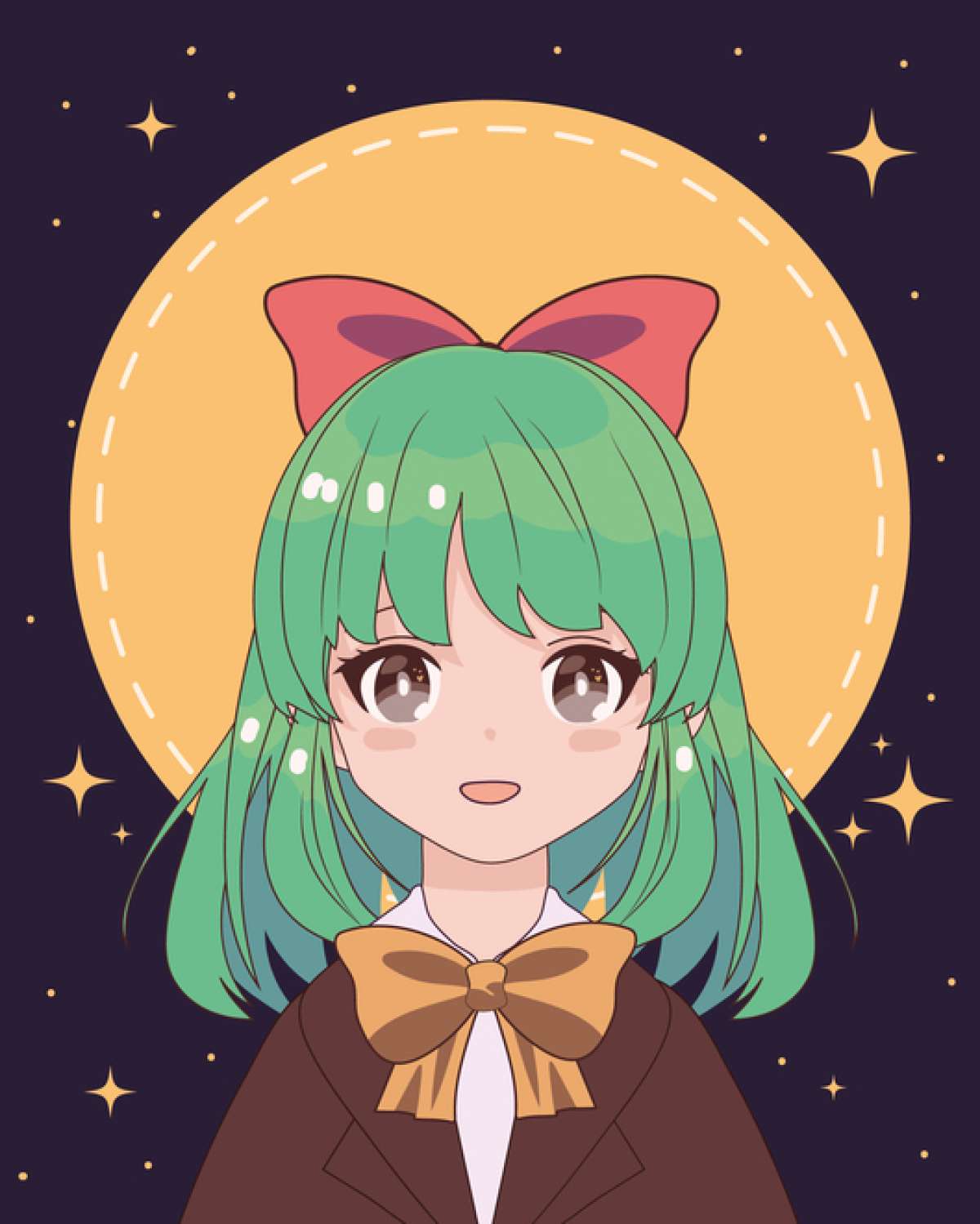 French Anime Girl Drawing